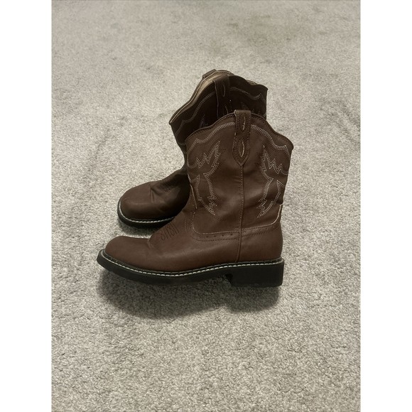 Roper | Shoes | Roper Chunk Rider Embroidery Round Toe Cowboy Boots Womens Brown Size 75 | Poshmark